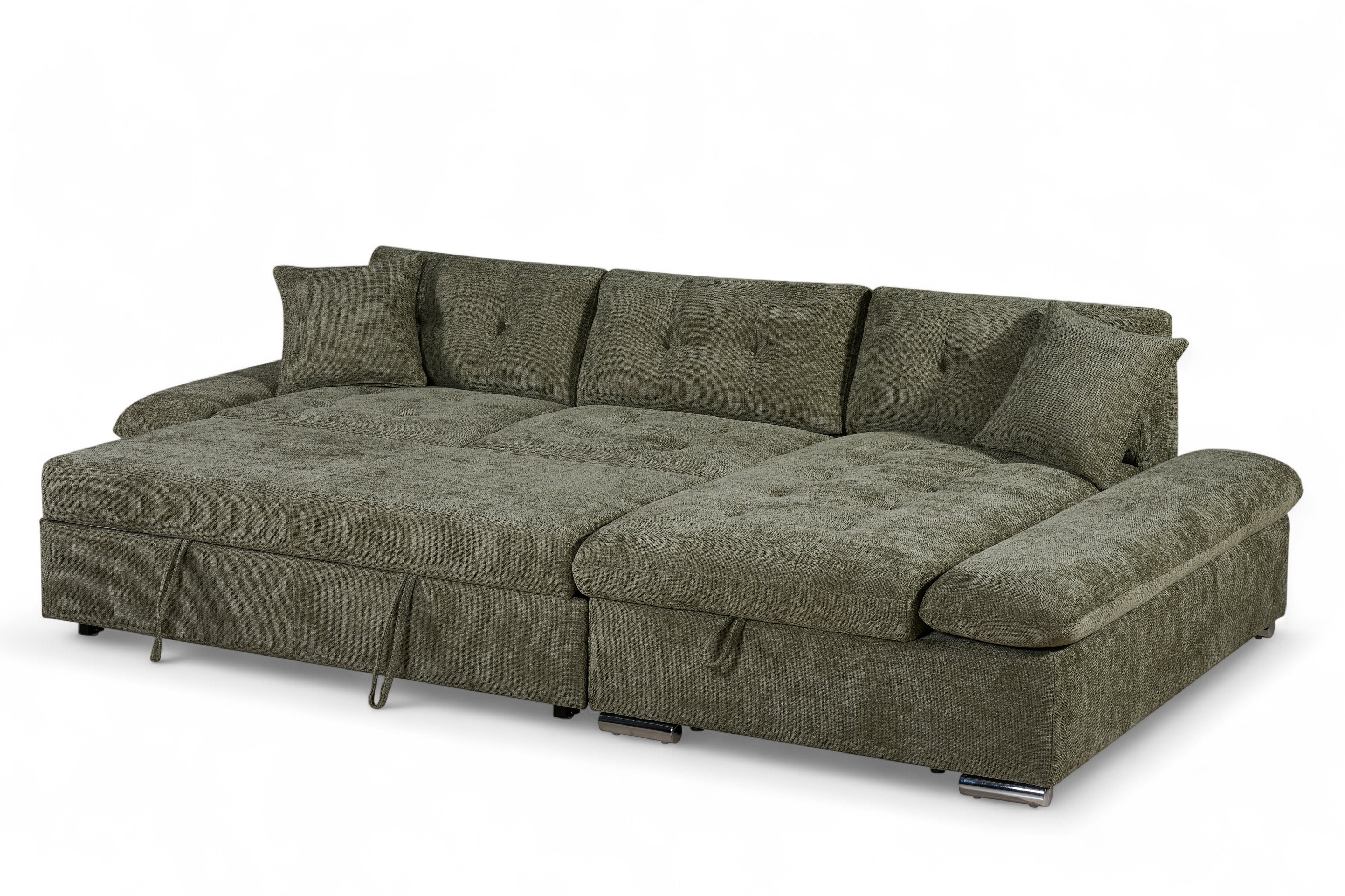 Home › Sofas › Corner Sofas › Green Corner Sofa › Green Chenille Fabric ...