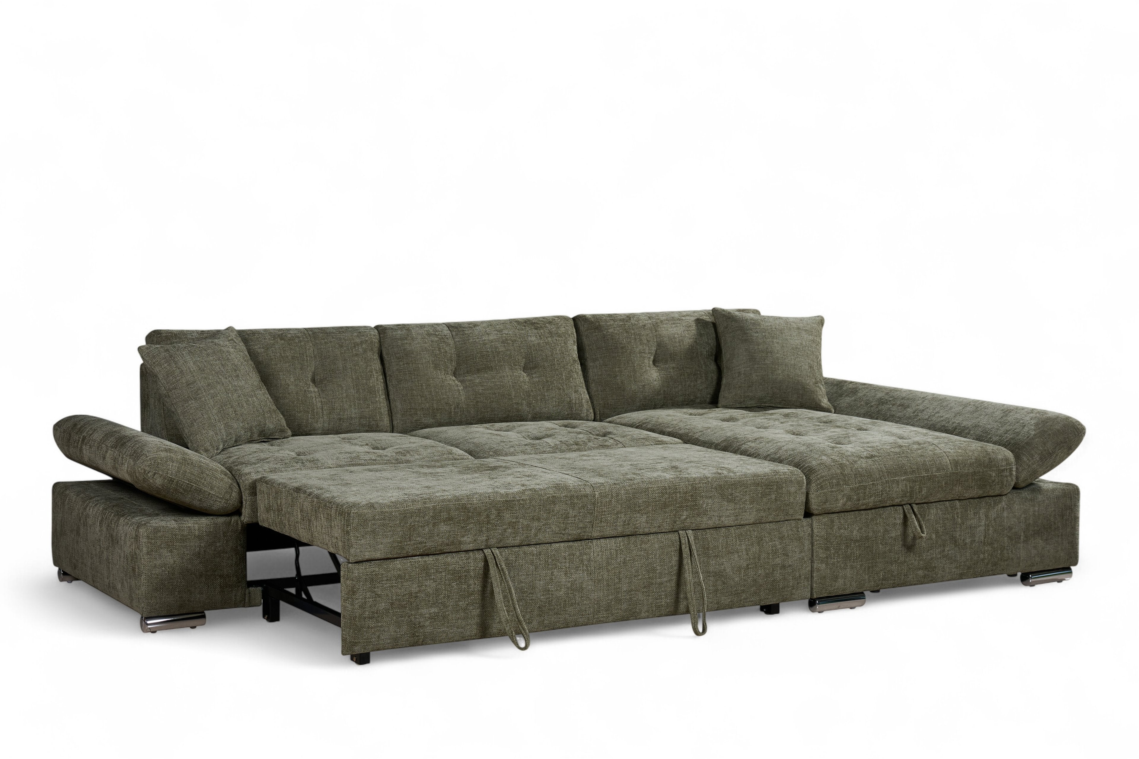Home › Sofas › Corner Sofas › Green Corner Sofa › Green Chenille Fabric ...