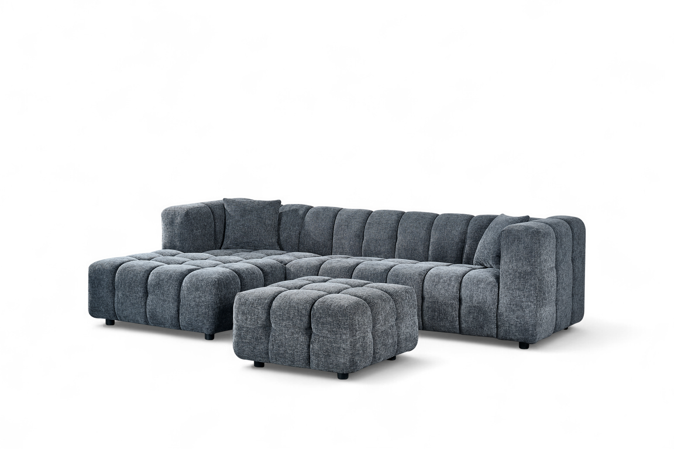 Home › Sofas › Corner Sofas › Blue Corner Sofa › Pale Blue Chenille ...