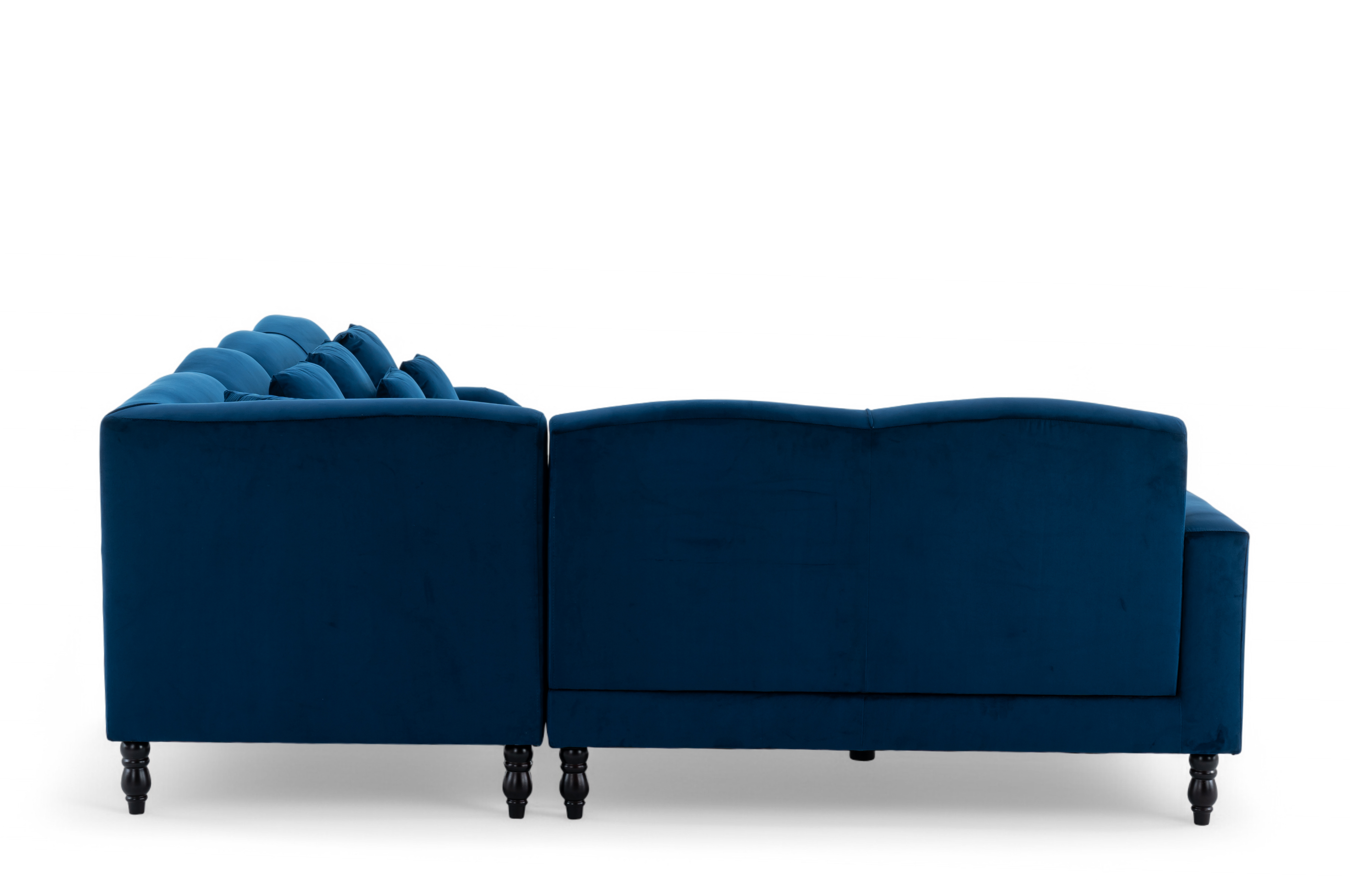 Velvet Blue Modular Corner Sofa 2C3/3C2 ASHTON
