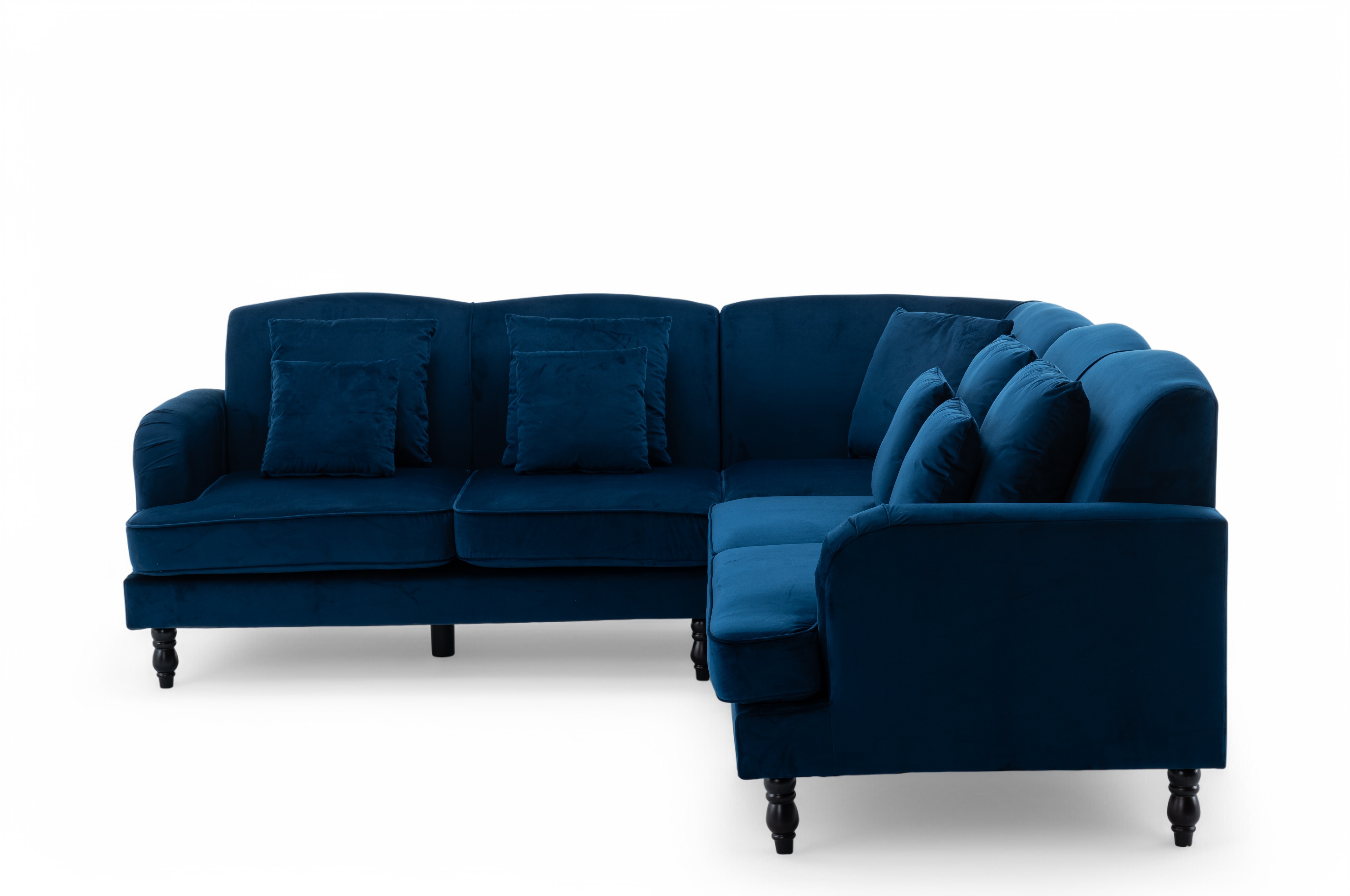 Velvet Blue Modular Corner Sofa 2C3/3C2 ASHTON