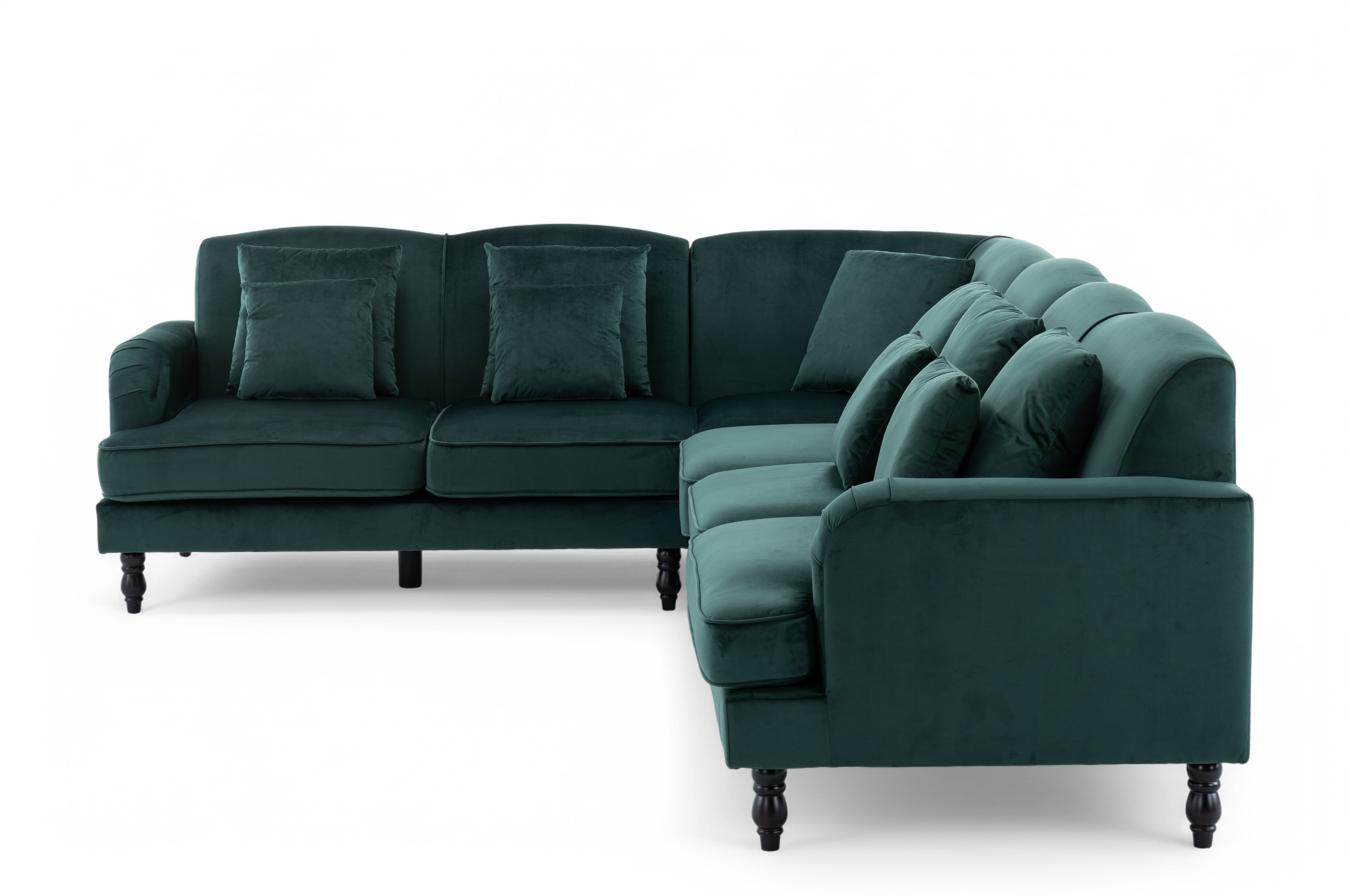 Home › Sofas › Modular Sofas › Velvet Bottle Green Modular Corner Sofa ...