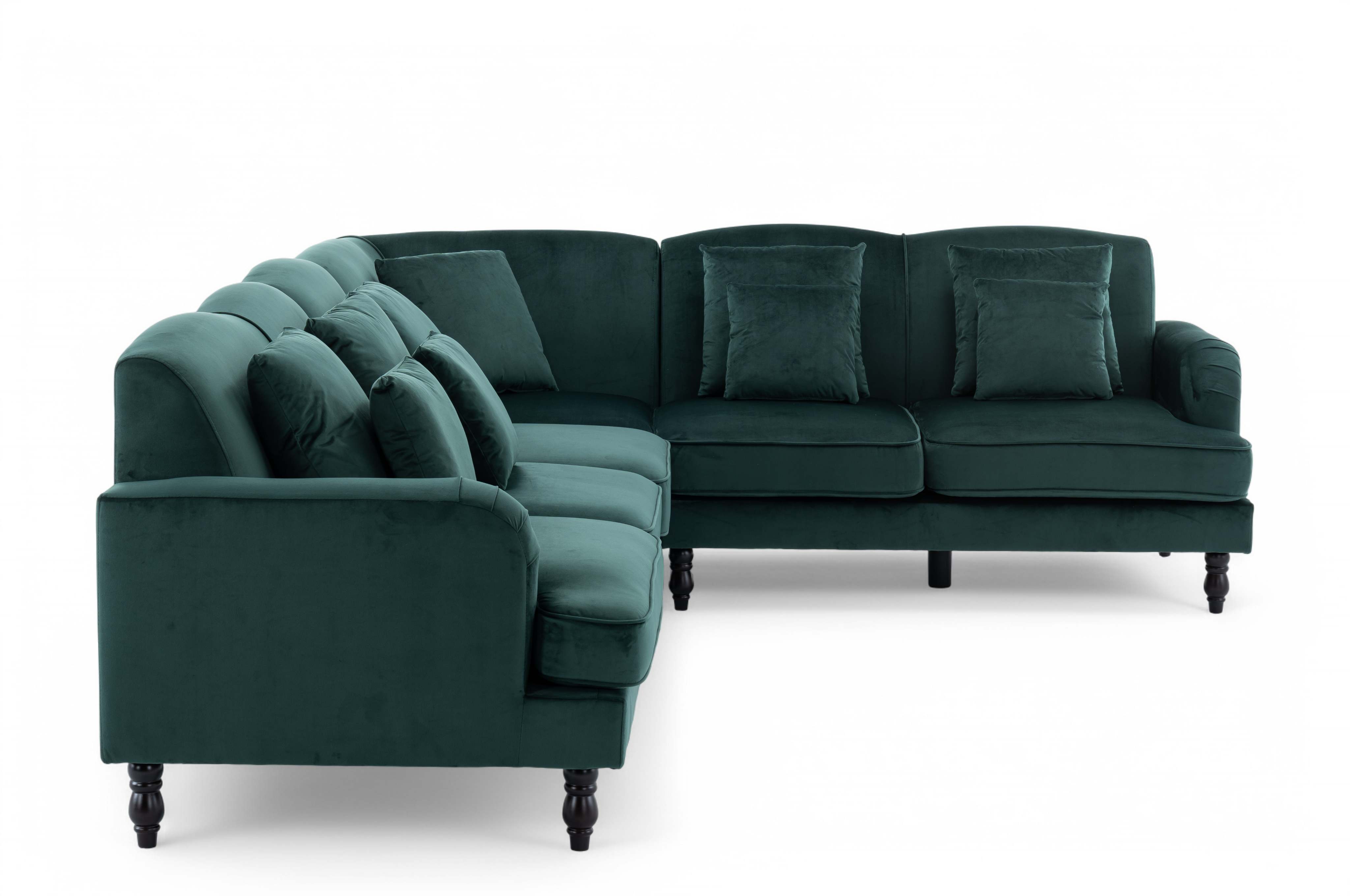 Home › Sofas › Modular Sofas › Velvet Bottle Green Modular Corner Sofa ...