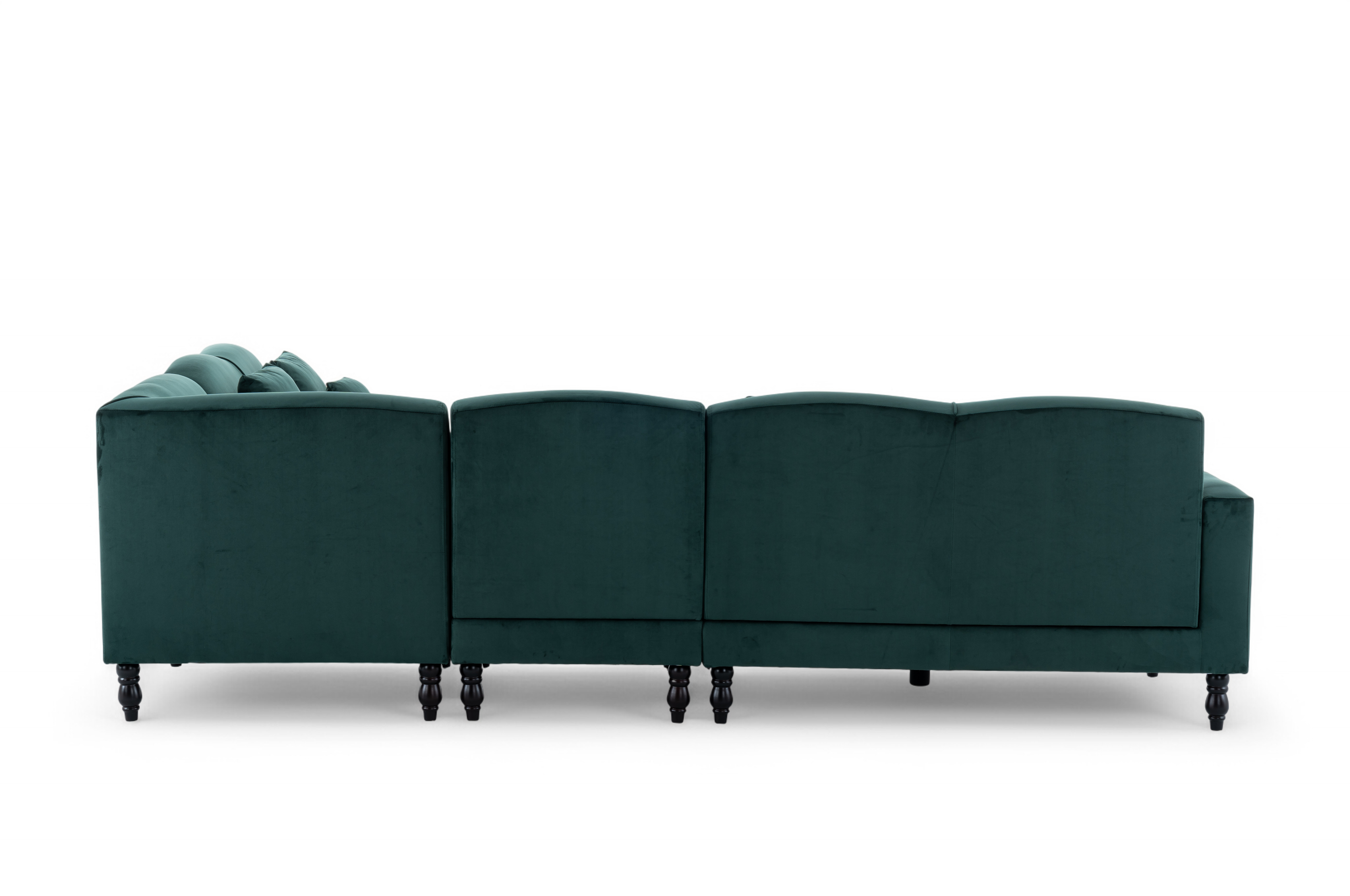 Velvet Bottle Green Modular Corner Sofa 2C3/3C2 ASHTON