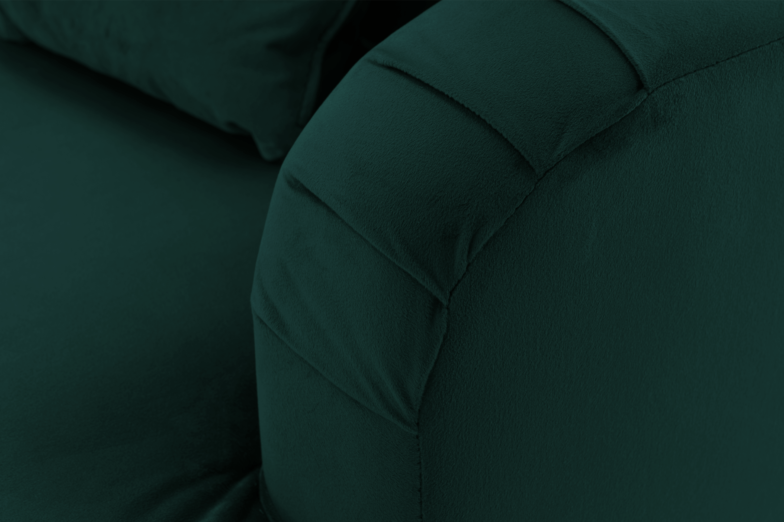 Velvet Bottle Green Modular Corner Sofa 2C3/3C2 ASHTON